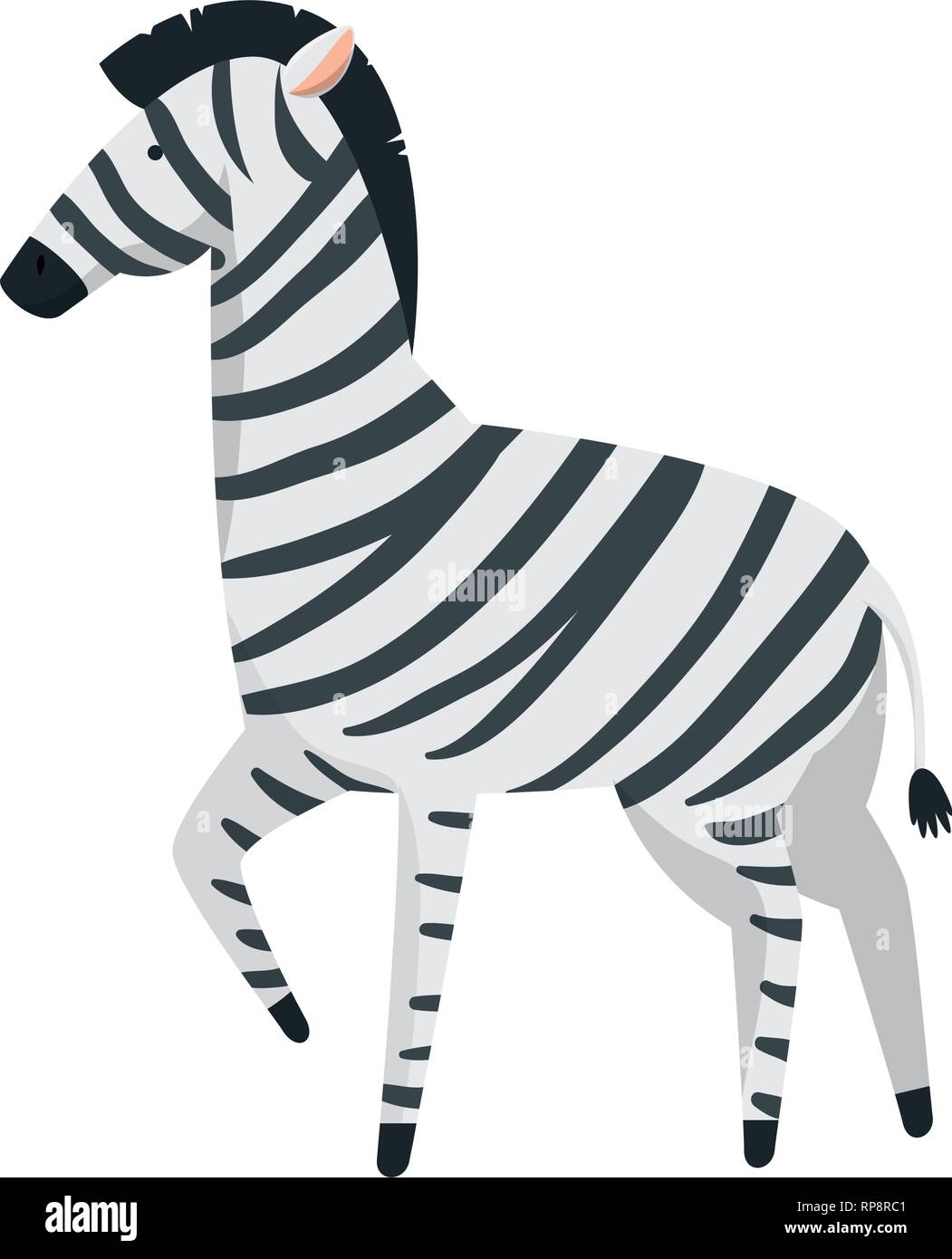 african zebra wild character vector illustration design Stock Vector ...