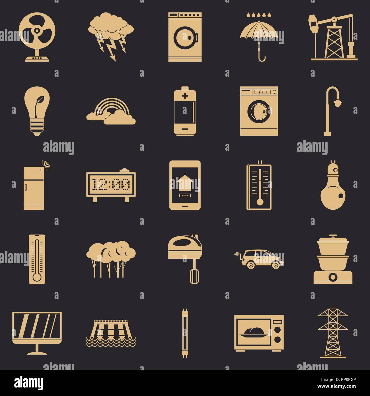 Gas turbine electrical power plant Stock Vector Images - Alamy