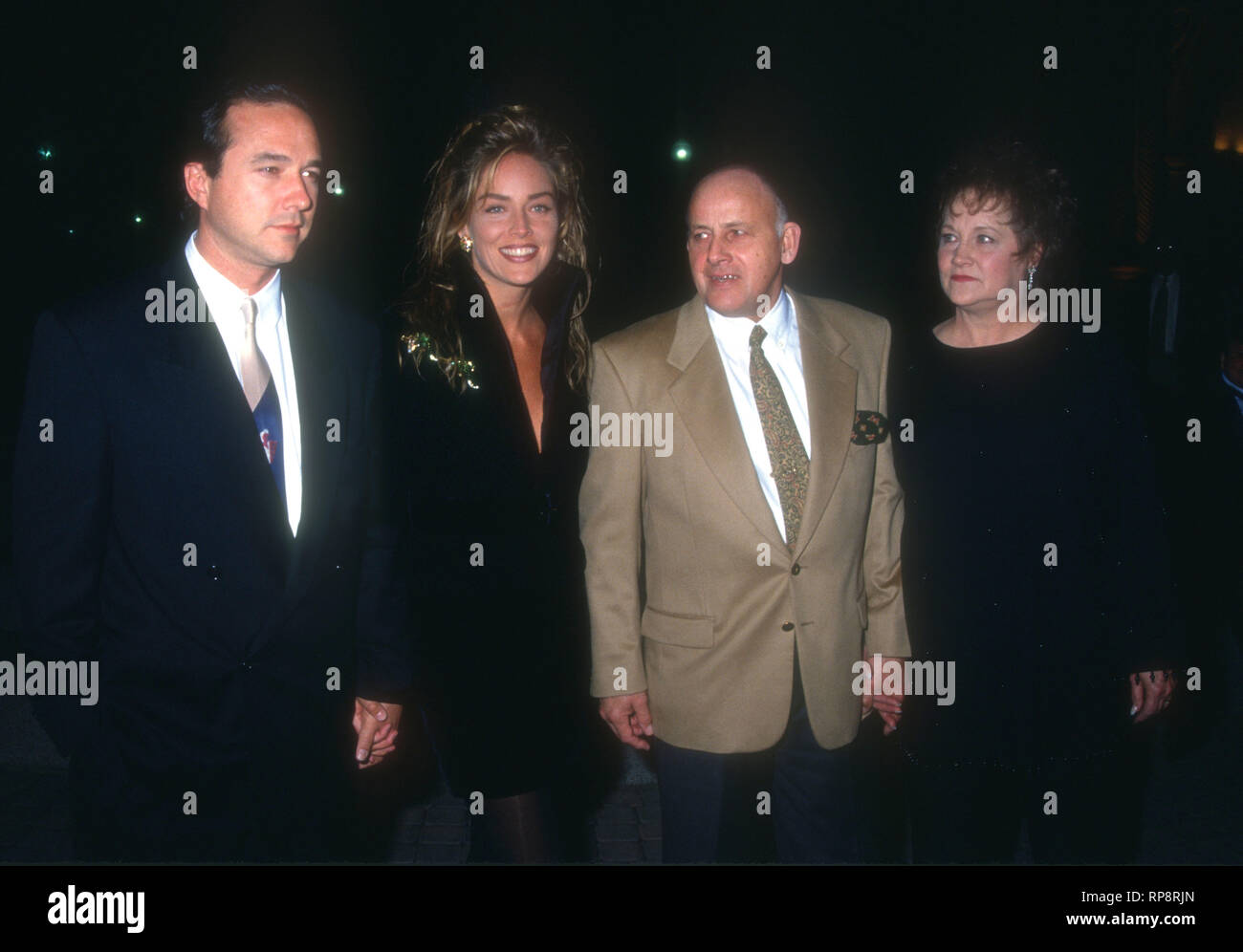 HOLLYWOOD, CA - JANUARY 14: (L-R) Bill Macdonald, actress Sharon Stone ...