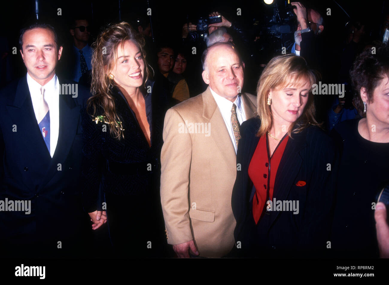 HOLLYWOOD, CA - JANUARY 14: (L-R) Bill Macdonald, actress Sharon Stone ...