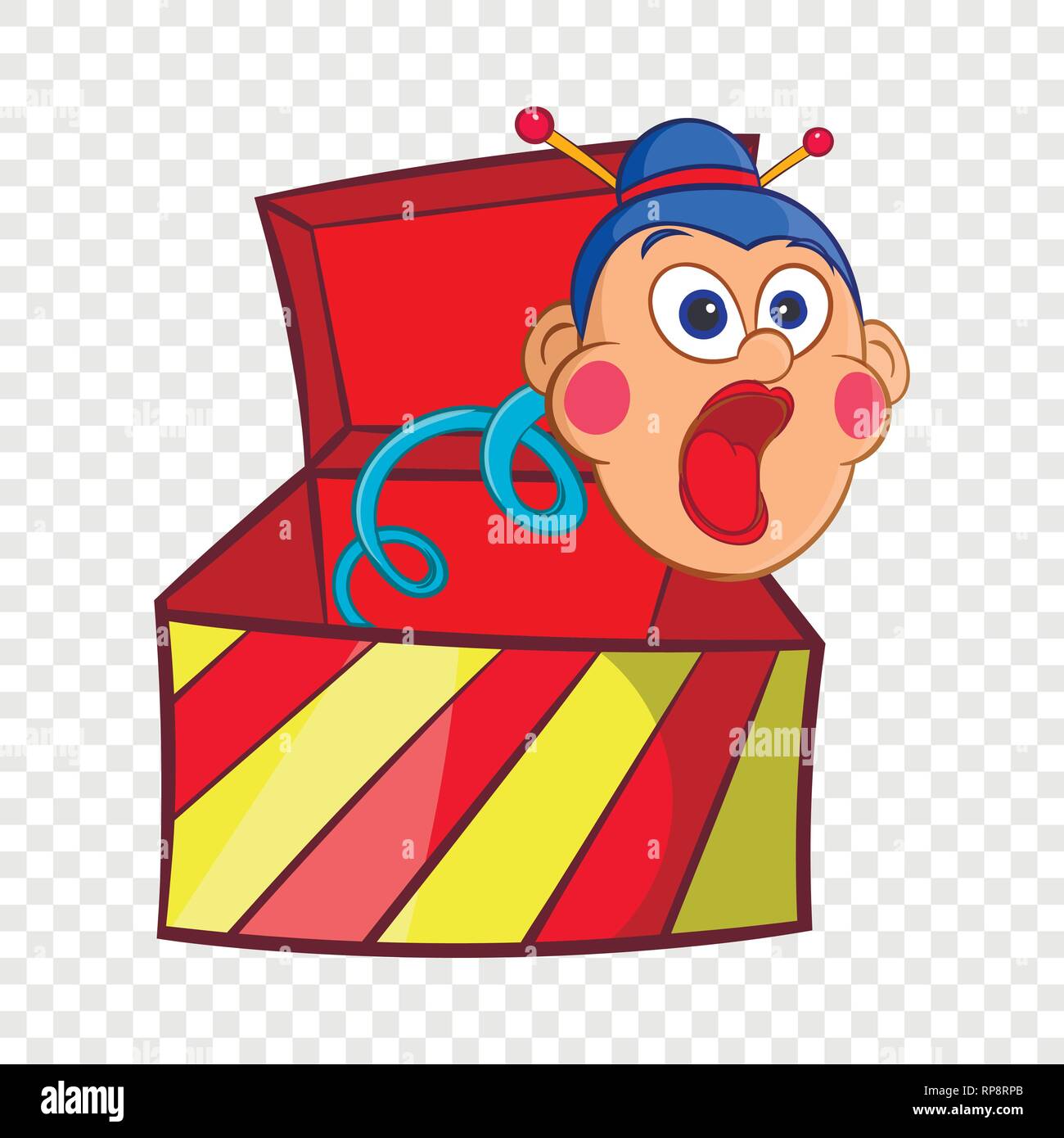 Box jumping with toy icon, cartoon style Stock Vector Image & Art - Alamy