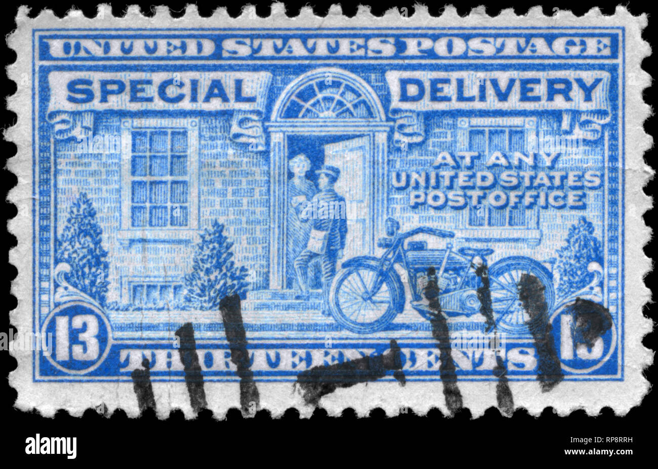USA - CIRCA 1944: A Stamp printed in USA shows the Postman and ...