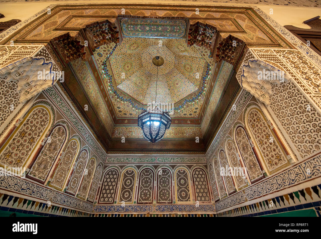 Inside Interior of Marrakesh museum located in The Dar Menebhi Palace ...