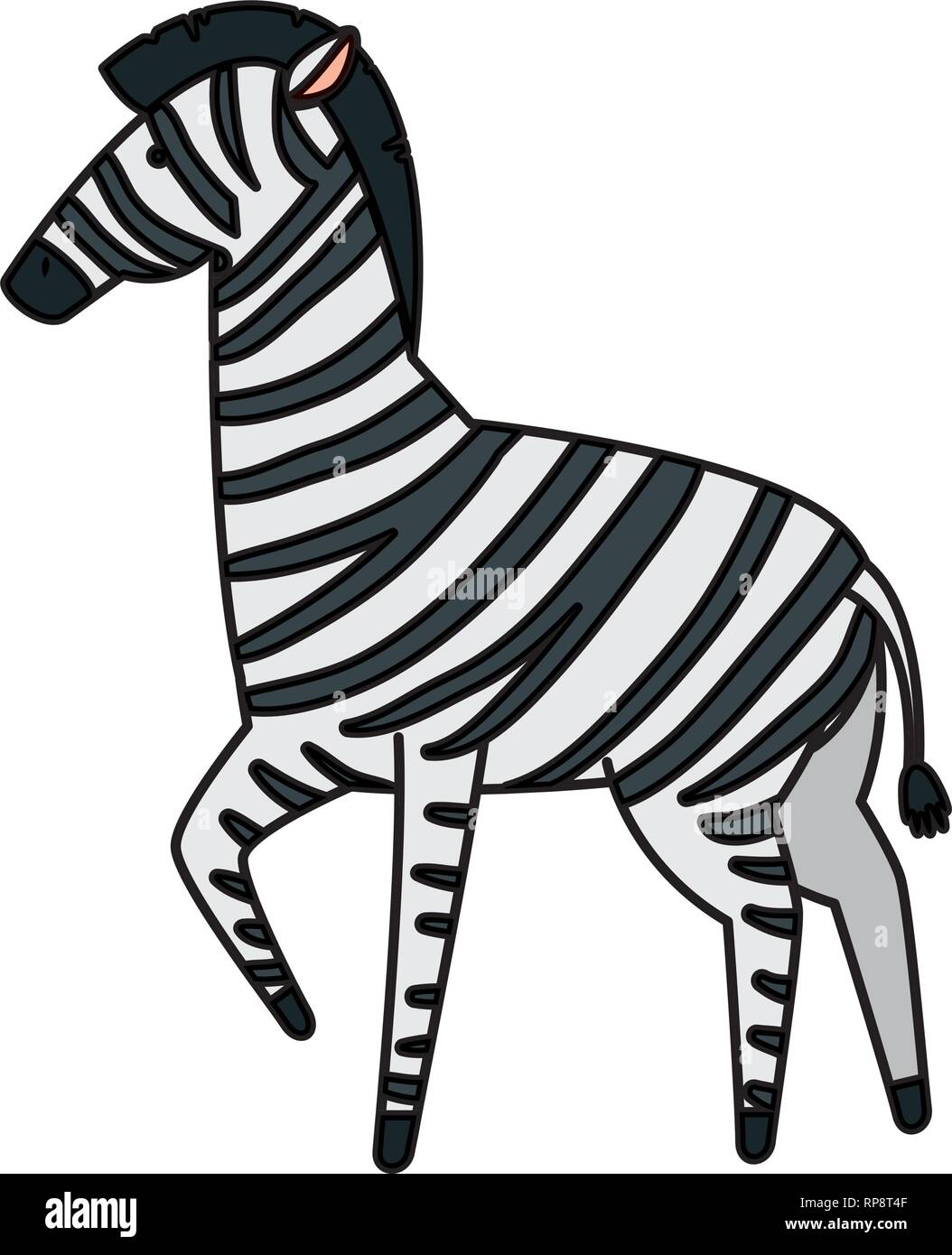 african zebra wild character vector illustration design Stock Vector ...