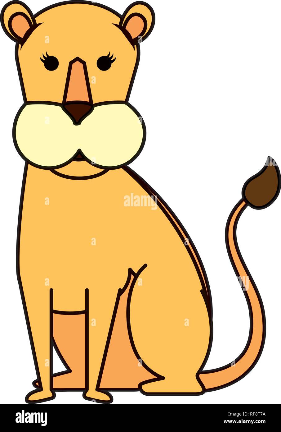 african lioness wild animal vector illustration design Stock Vector ...