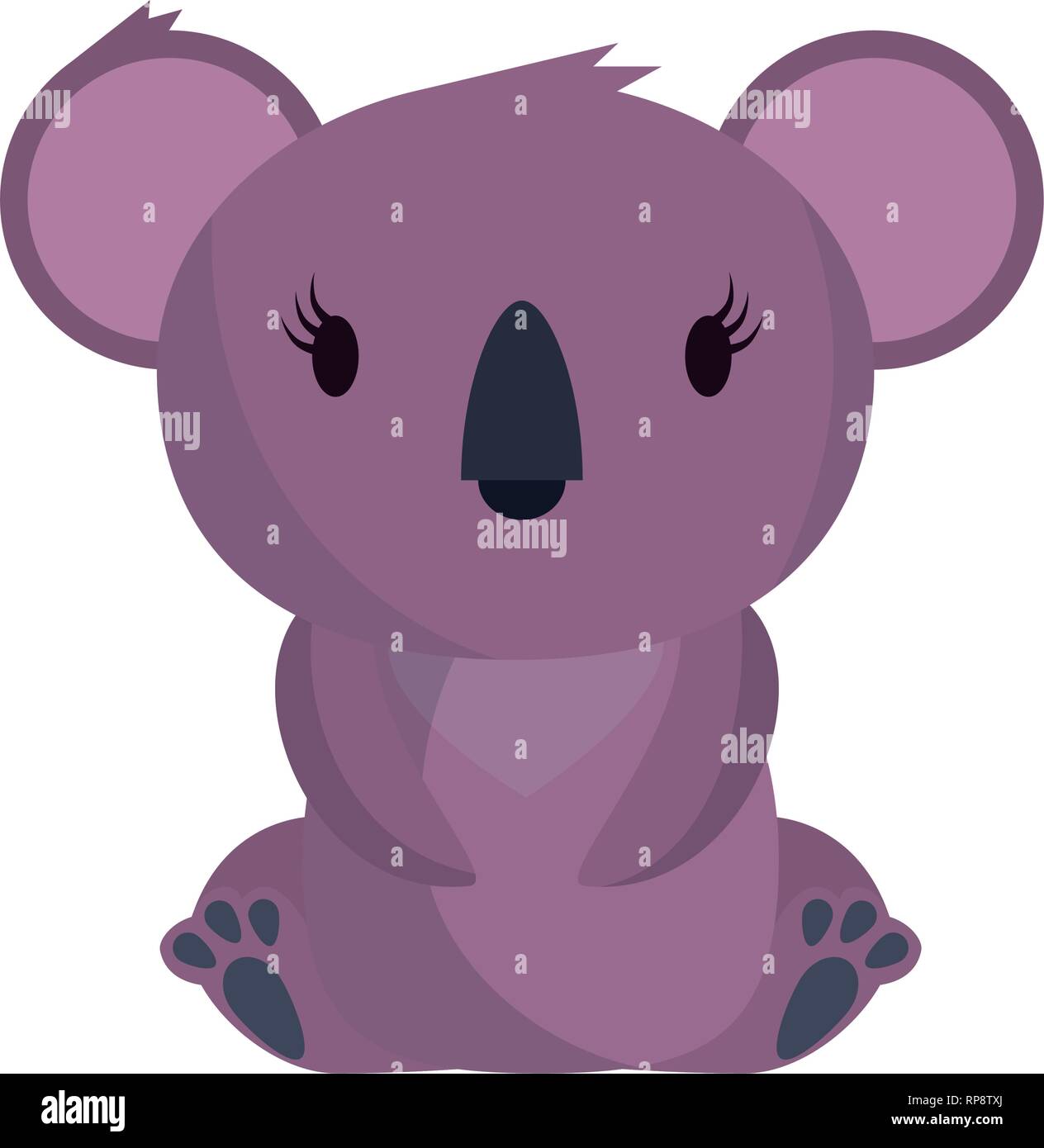 little koala female wild character vector illustration design Stock ...