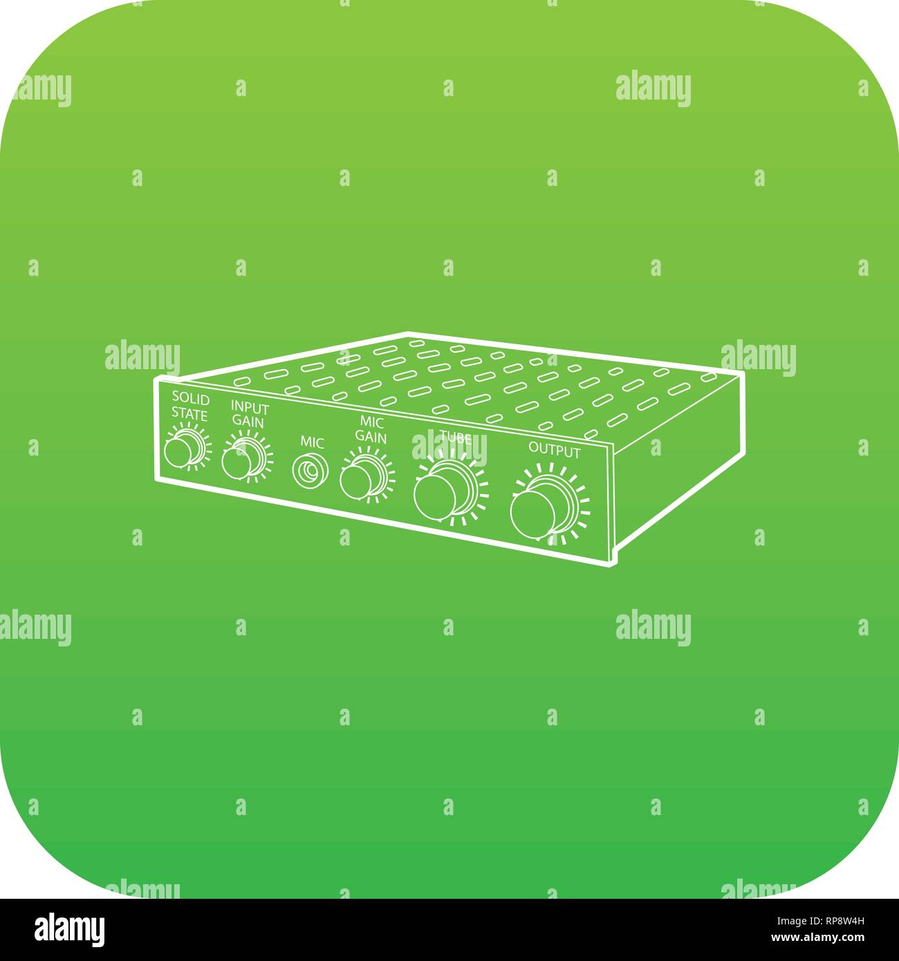 Amplifier icon green vector Stock Vector Image & Art - Alamy