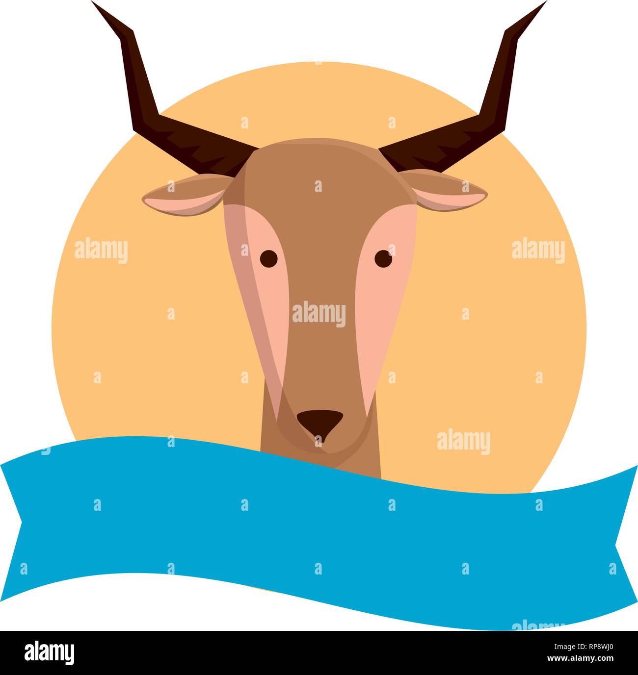 african antelope wild character vector illustration design Stock Vector ...