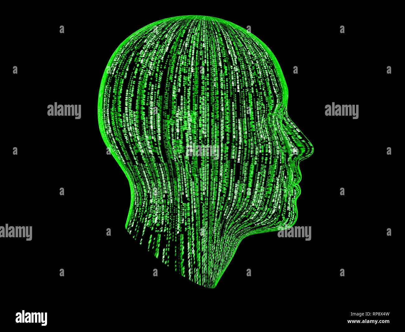 High resolution image. Binary Abstract with Figure. 3d illustration ...