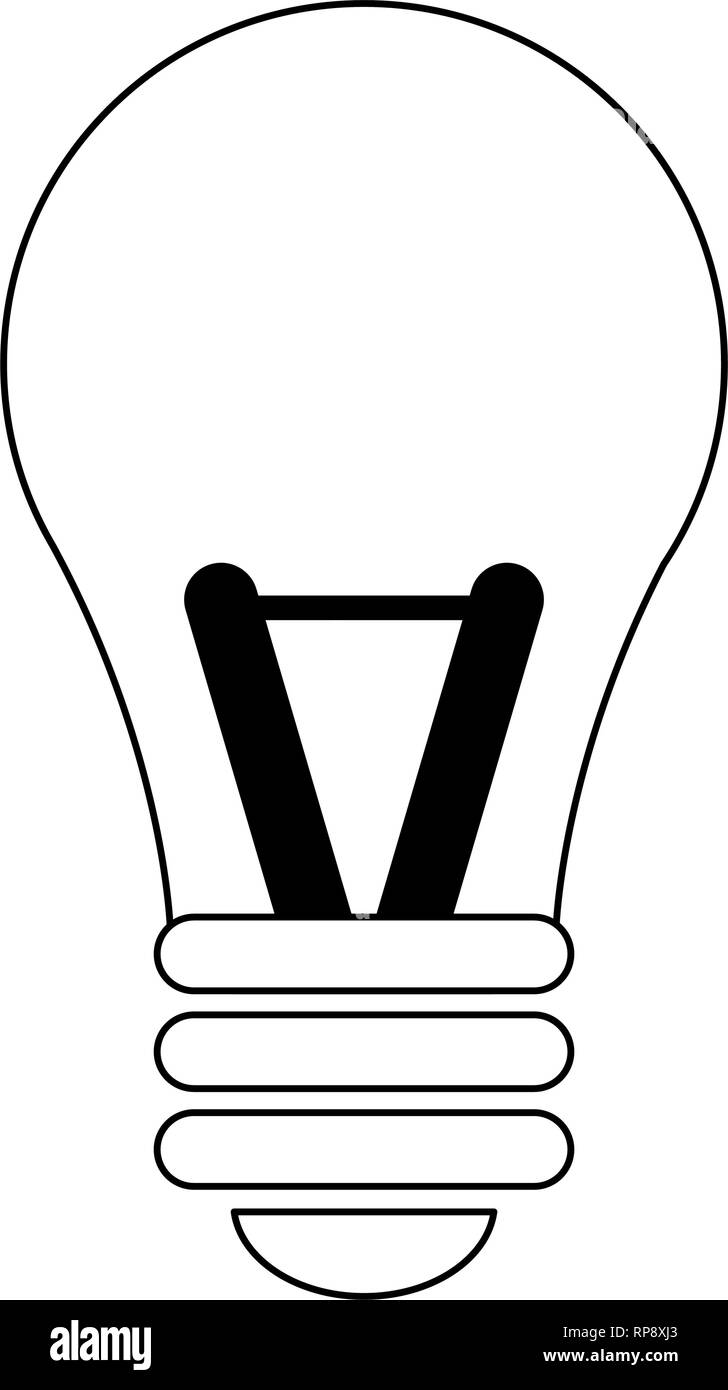 bulb light symbol black and white Stock Vector Image & Art - Alamy