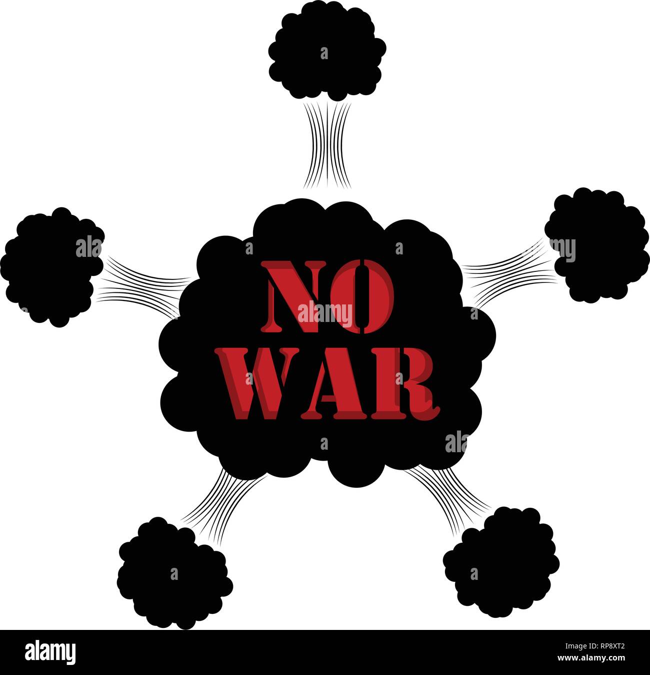 No war banner with smoke explosion Stock Vector Image & Art - Alamy
