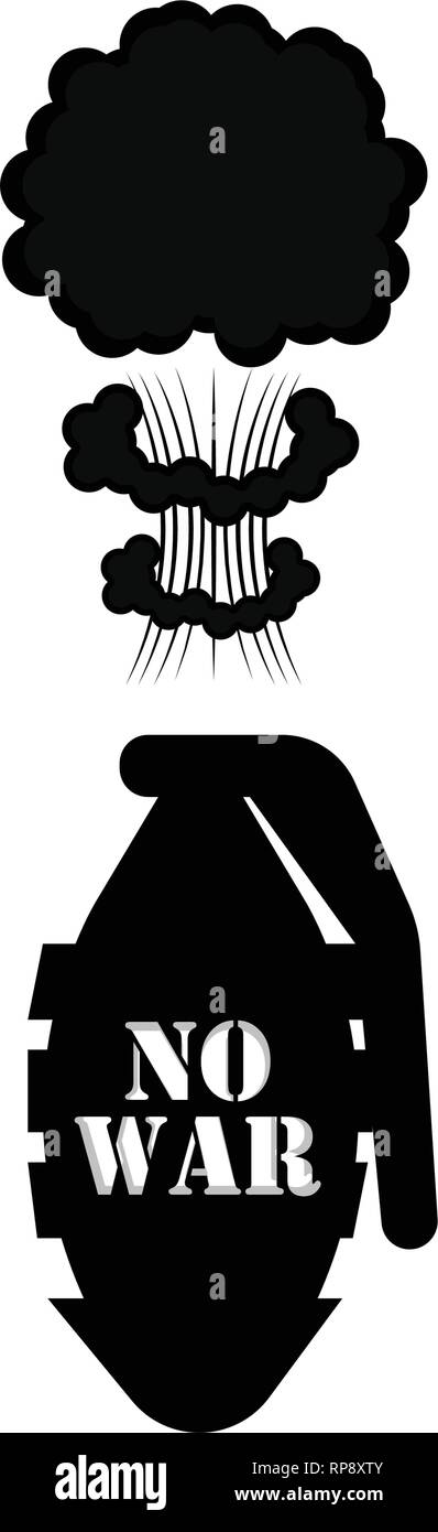 No war banner with grenade and smoke explosion Stock Vector Image & Art ...
