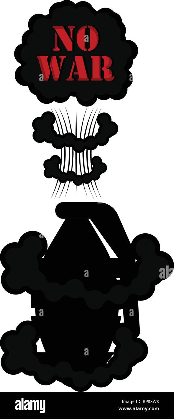 No war banner with grenade and smoke explosion Stock Vector Image & Art ...