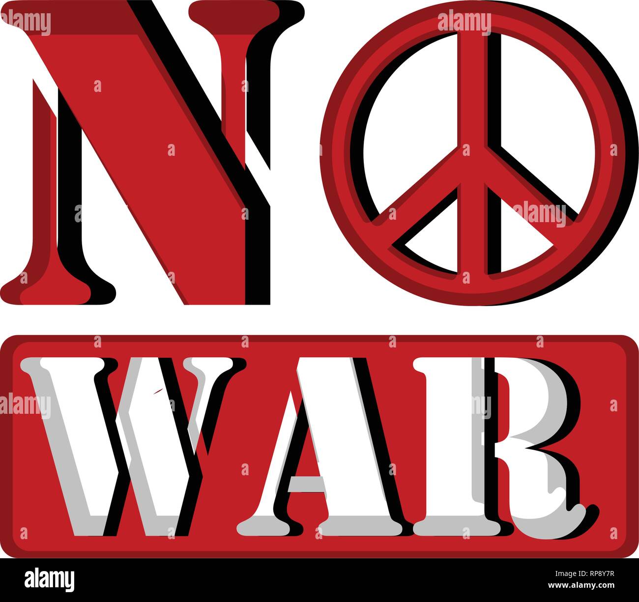 No war banner with a peace symbol Stock Vector Image & Art - Alamy