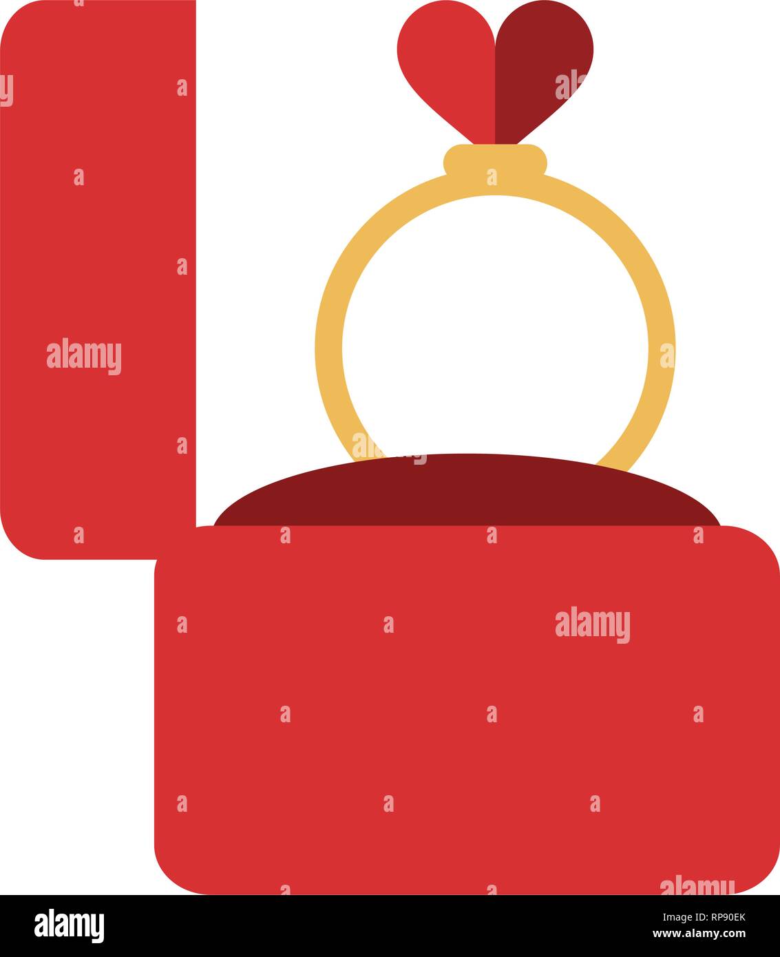 wedding ring in box Stock Vector Image & Art - Alamy