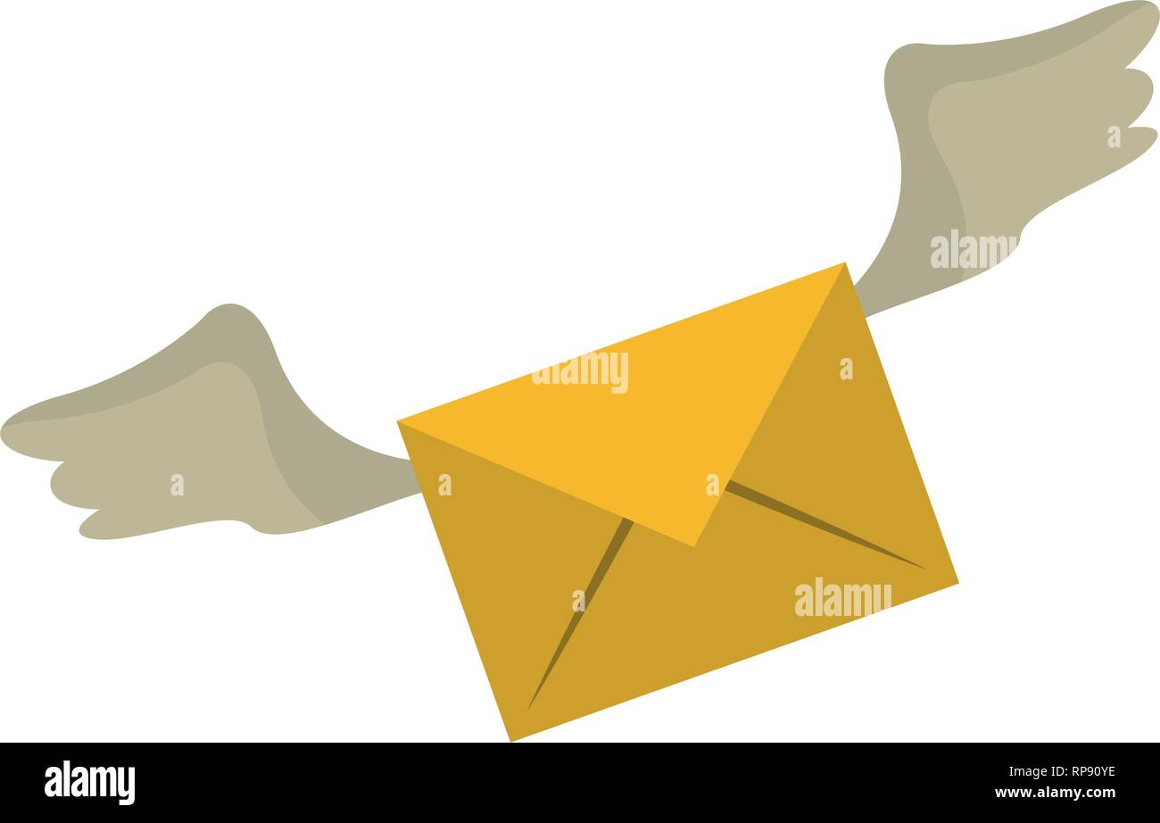email flying with wings symbol Stock Vector Image & Art - Alamy