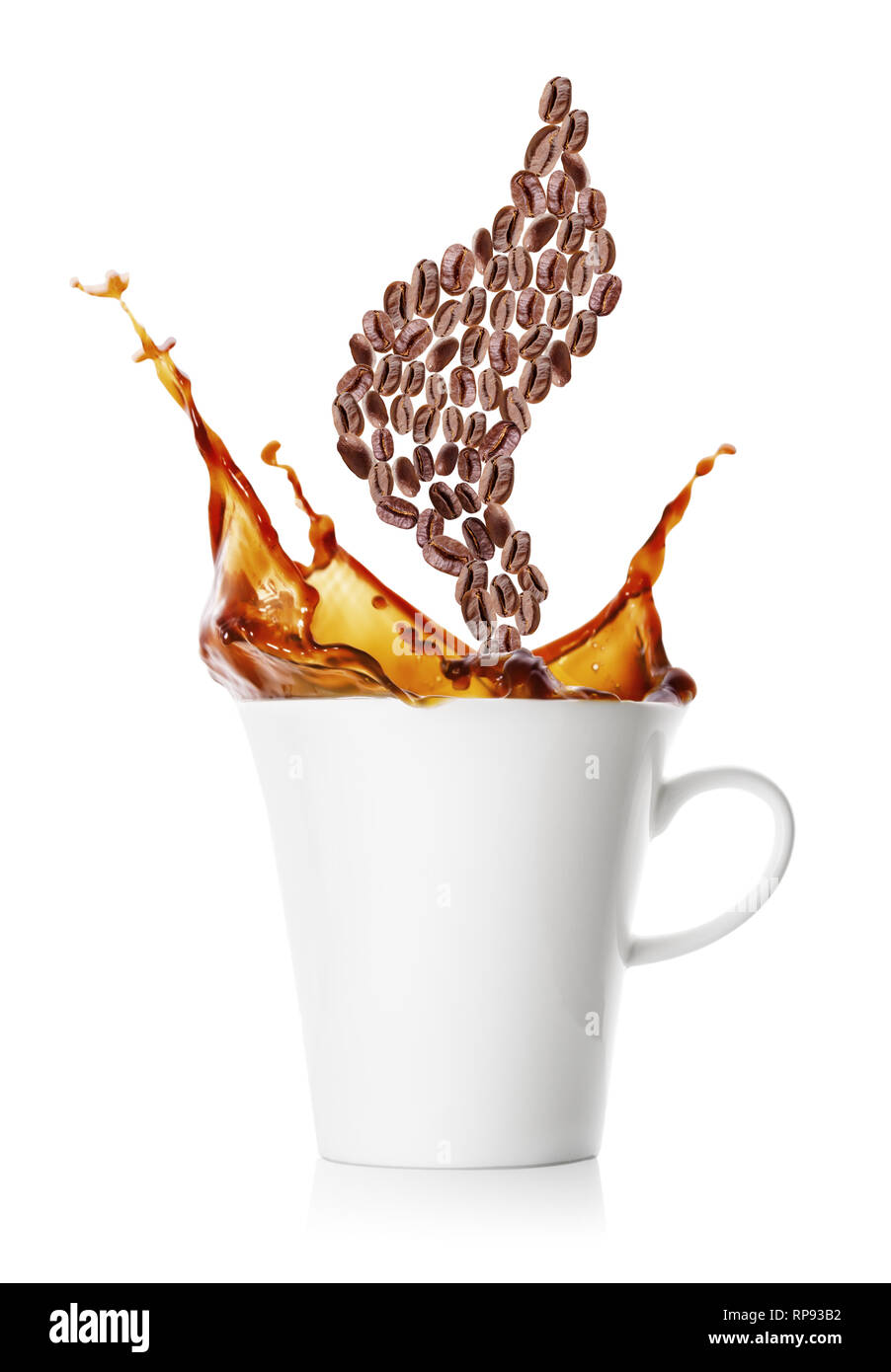 Coffee beans splash hi-res stock photography and images - Alamy