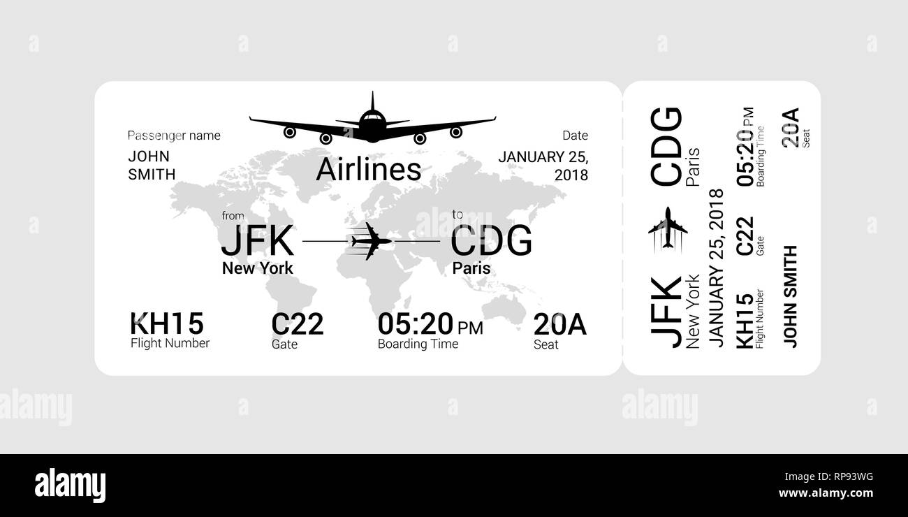 White boarding pass Stock Vector Image & Art - Alamy