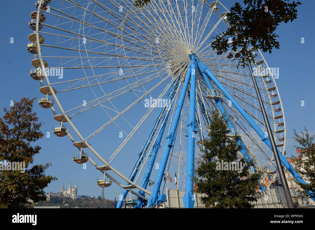 The big wheel installed at Bellecour, Lyon, France Stock Photo - Alamy