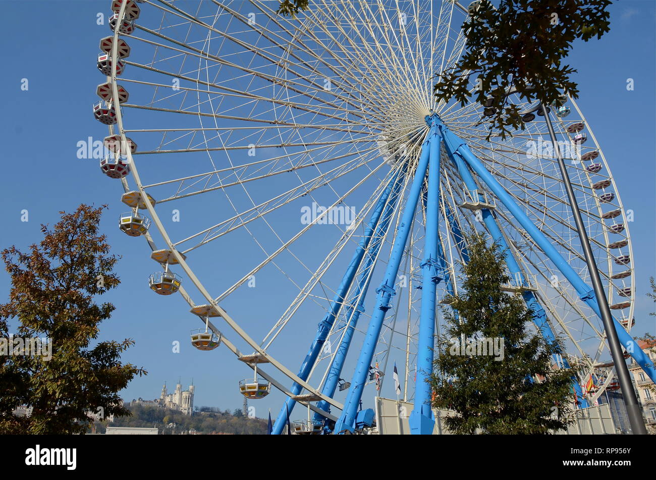 The big wheel installed at Bellecour, Lyon, France Stock Photo - Alamy