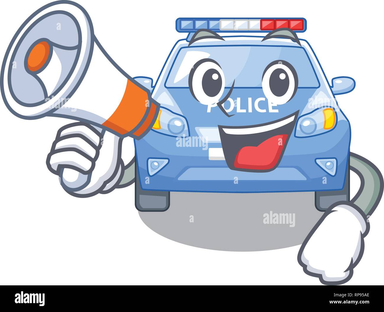 Using Megaphone Cop Car