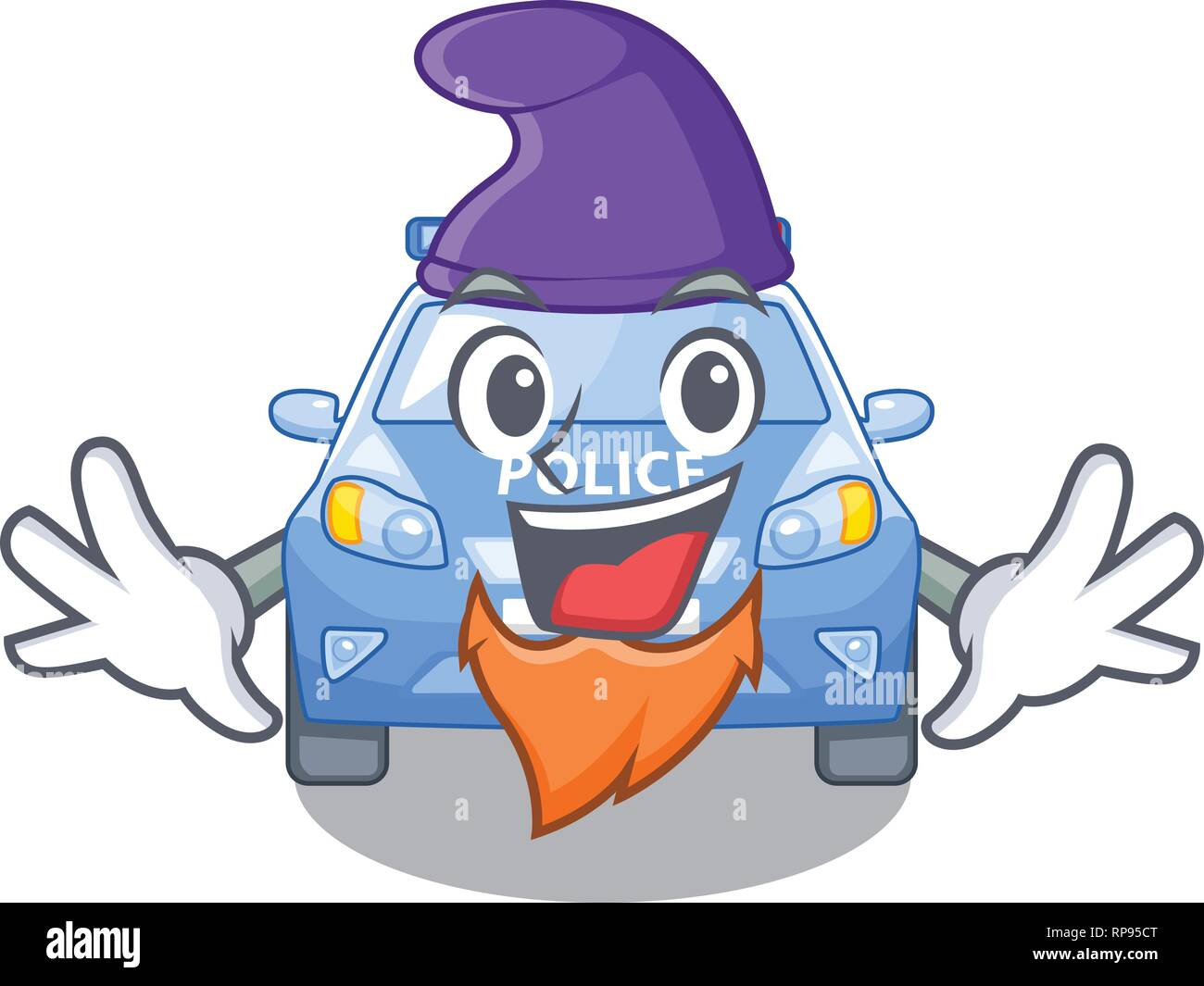 Elf police car on a cartoon roadside Stock Vector Image & Art - Alamy