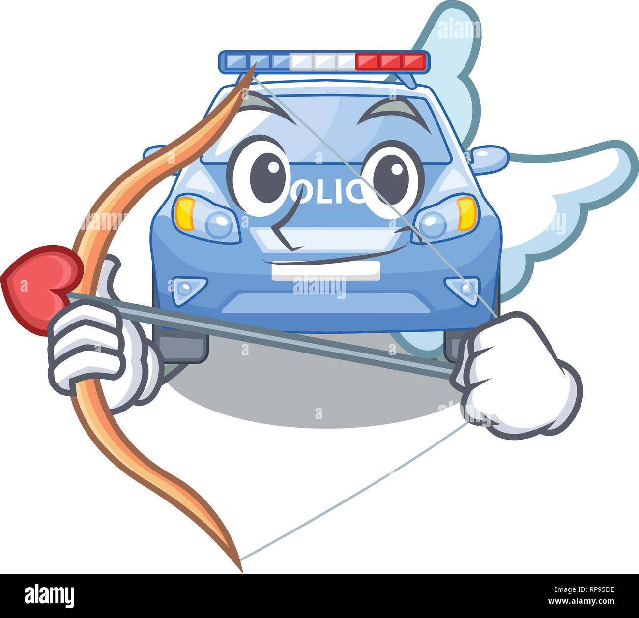 Cupid police car on a cartoon roadside Stock Vector Image & Art - Alamy