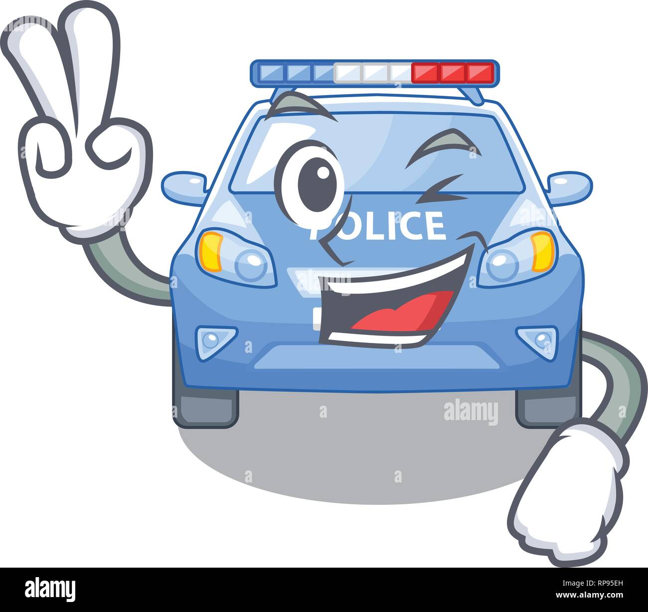 Two finger police car in the shape character Stock Vector Image & Art ...