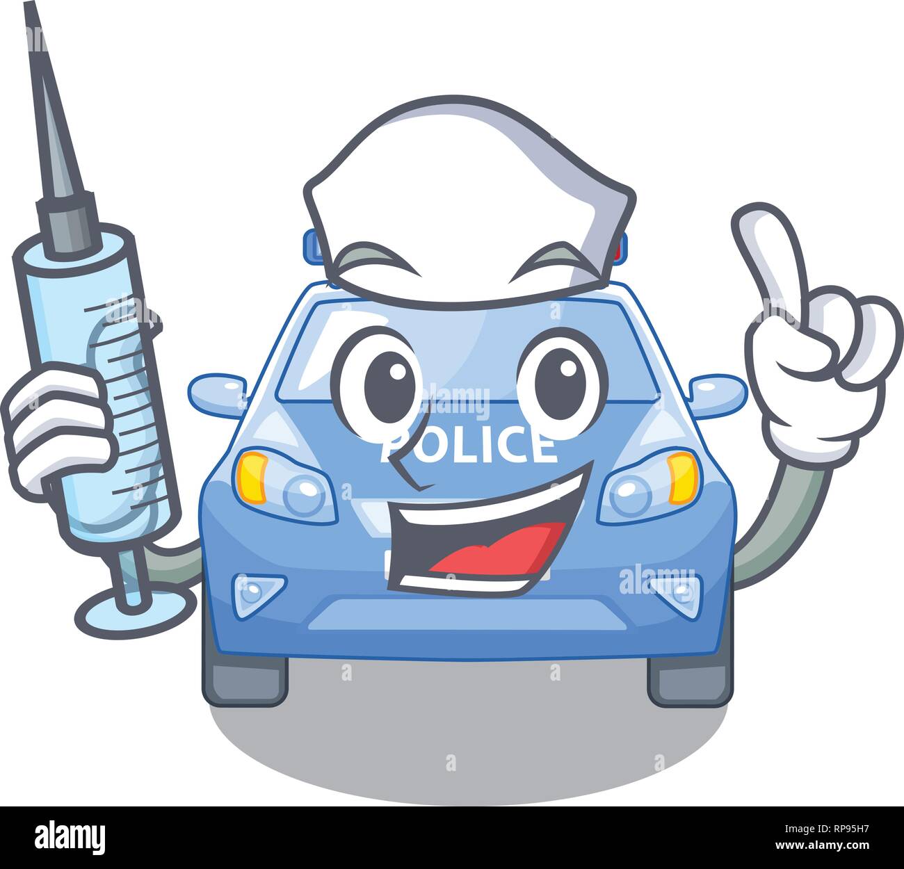 Nurse police car in the shape character Stock Vector Image & Art - Alamy