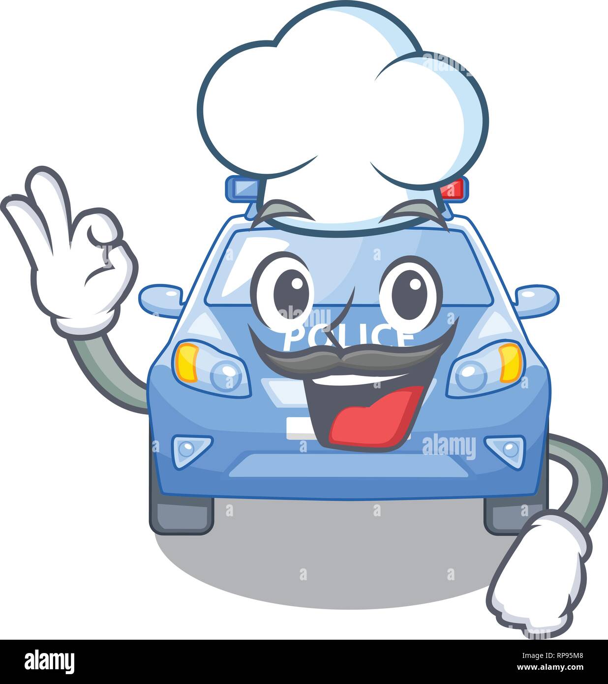 Chef police car in the shape character Stock Vector Image & Art - Alamy