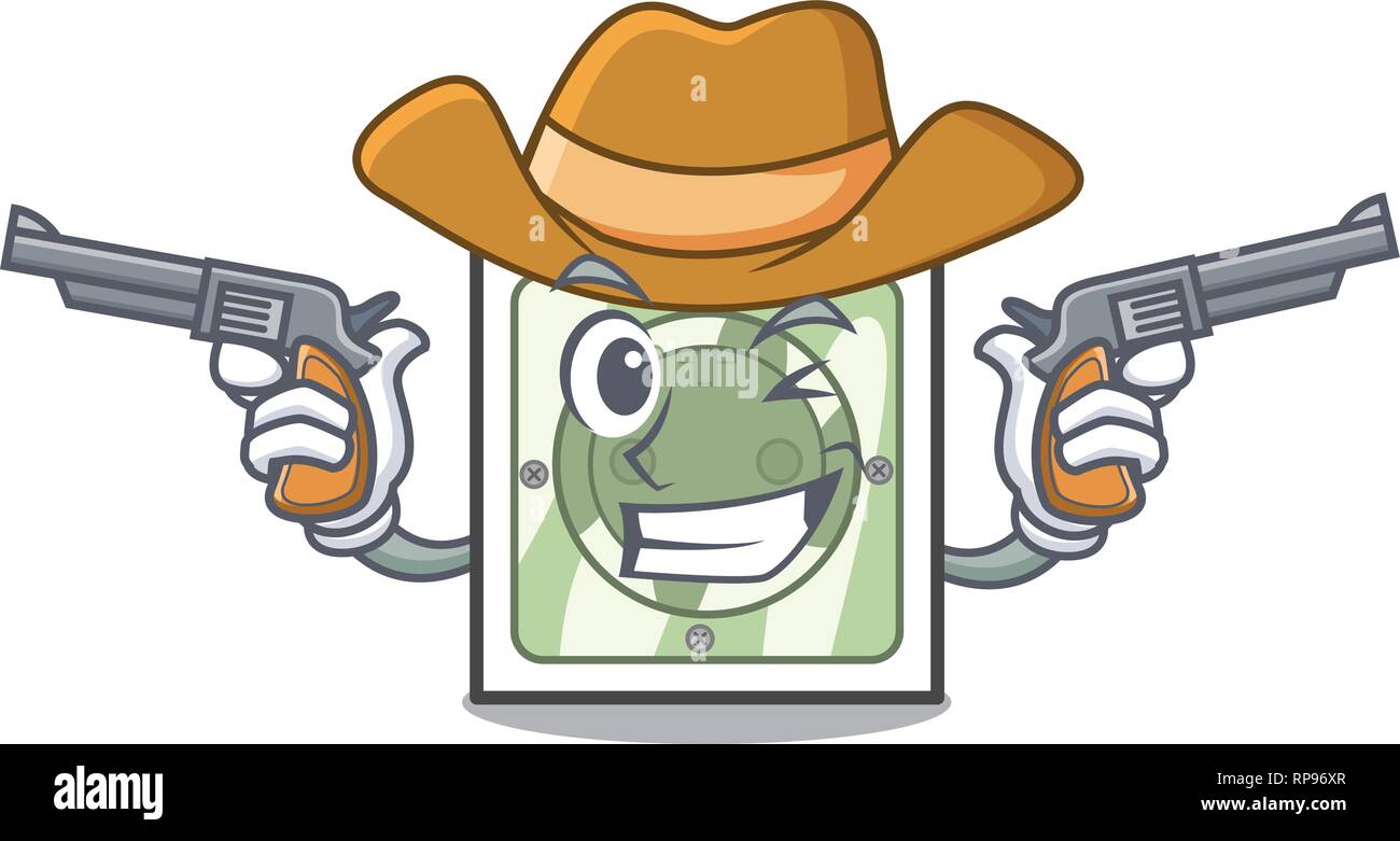 Cowboy power socket in the character shape Stock Vector Image & Art - Alamy