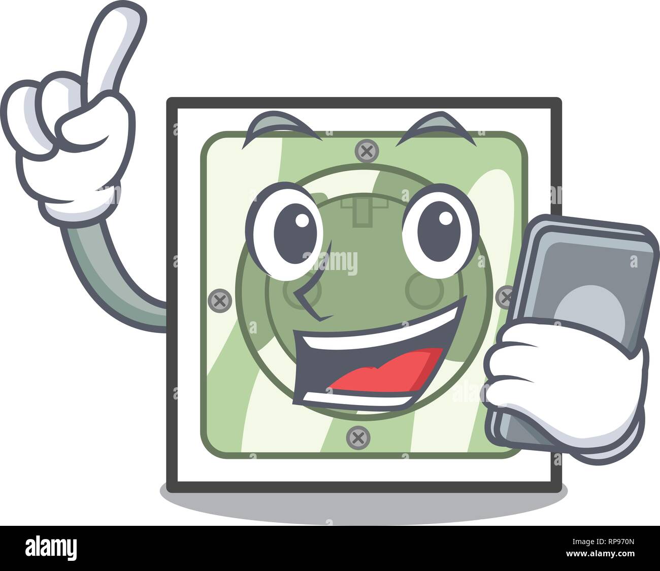 Wall mounted telephone Stock Vector Images - Alamy