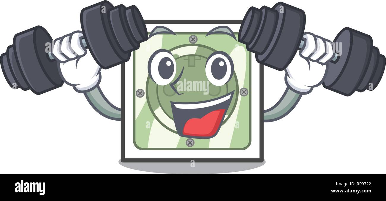 Fitness power socket in the character shape Stock Vector Image & Art ...