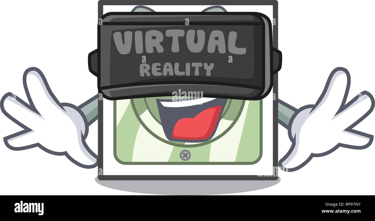 Virtual reality power socket on wooden cartoon table Stock Vector Image ...