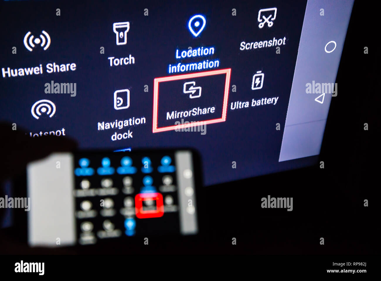 Los Angeles, California, USA - February 21, 2019. Hands holding a ...