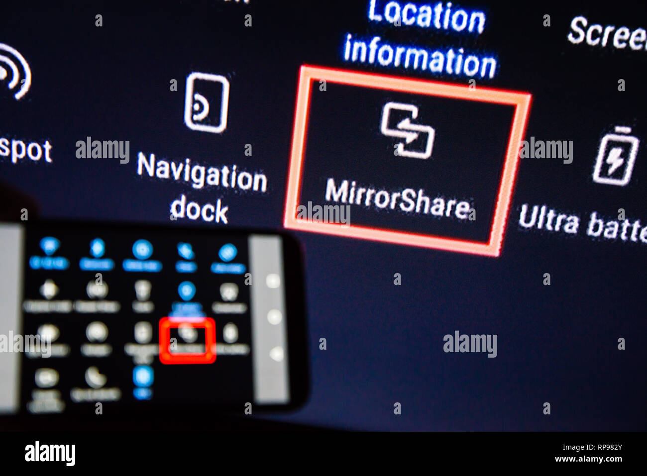 Los Angeles, California, USA - February 21, 2019. Hands holding a ...