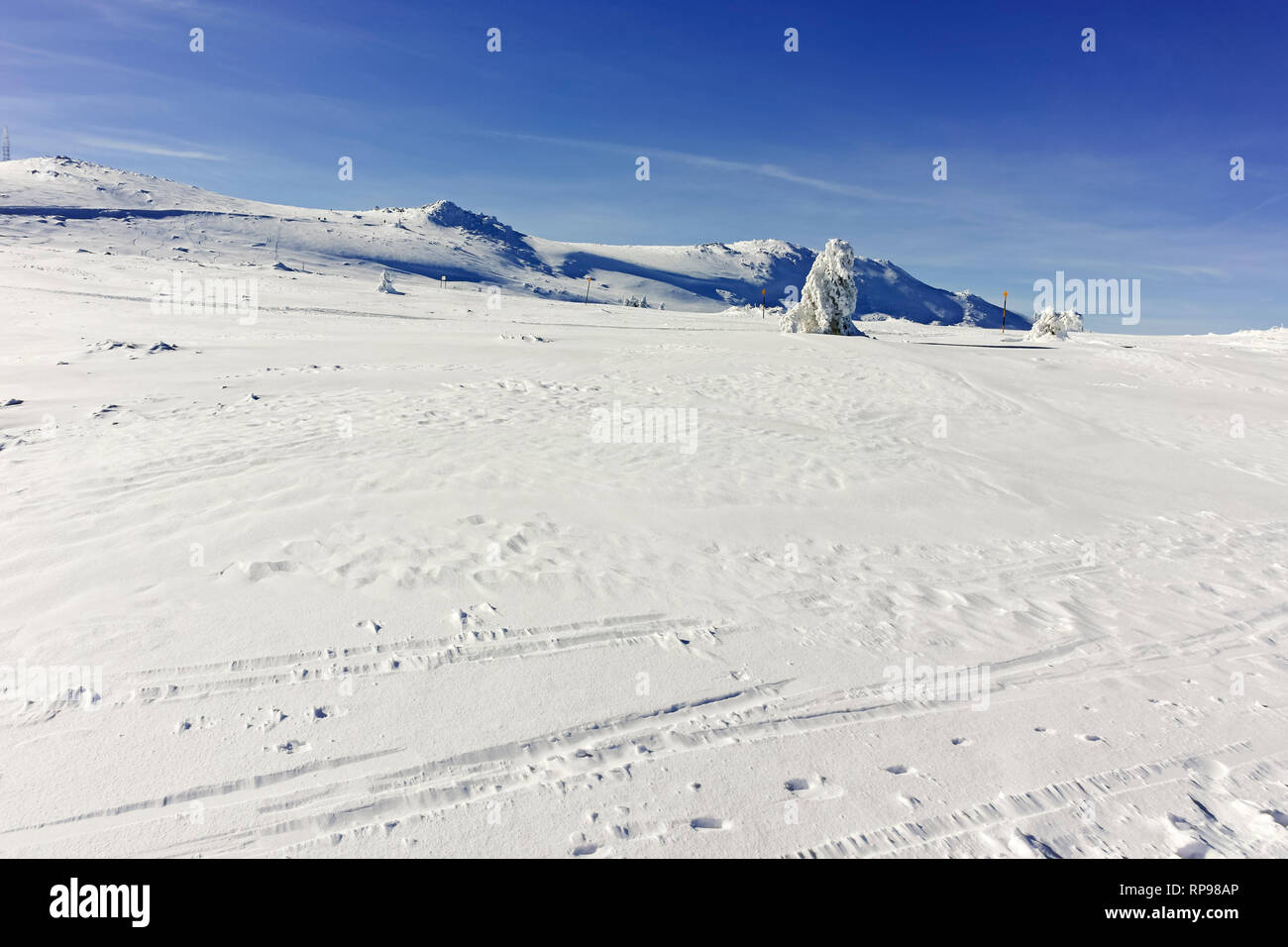 Winter wiew of Vitosha Mountain, Sofia City Region, Bulgaria Stock ...
