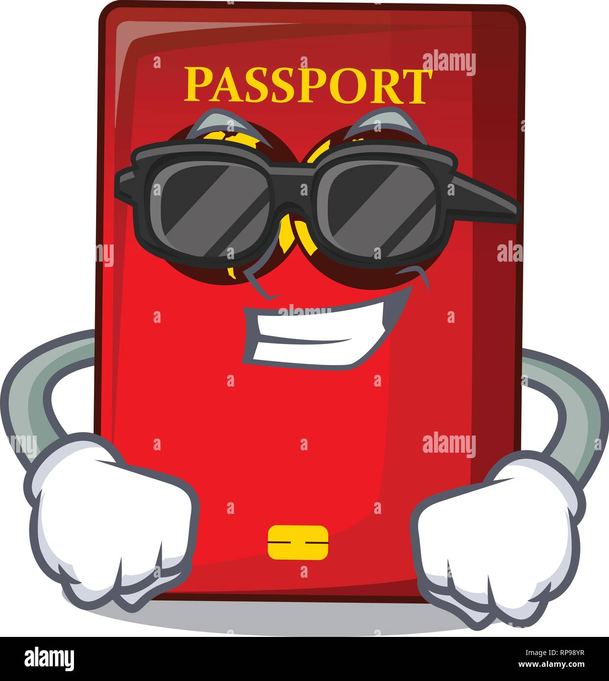Super cool red passport in the cartoon bag Stock Vector Image & Art - Alamy