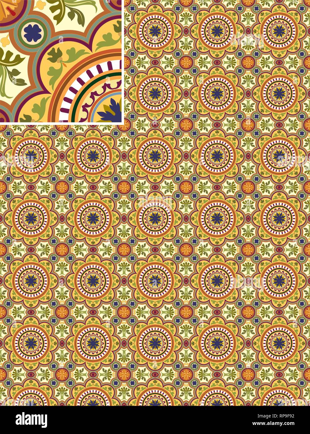 Vector - Seamless pattern stock vector, use for tiled background ...