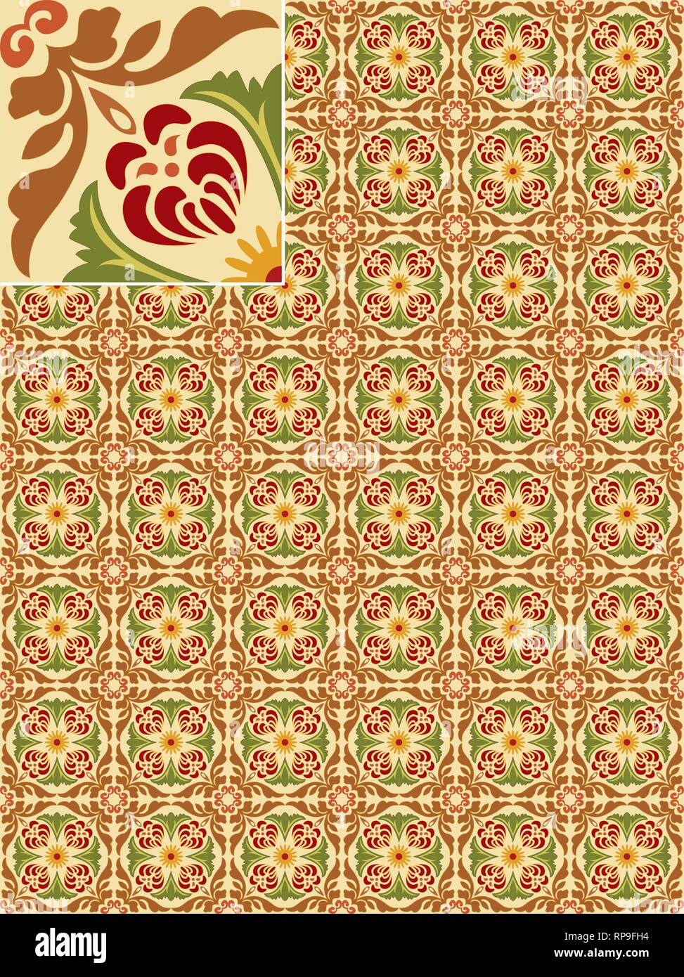 Vector - Seamless pattern stock vector, use for tiled background ...