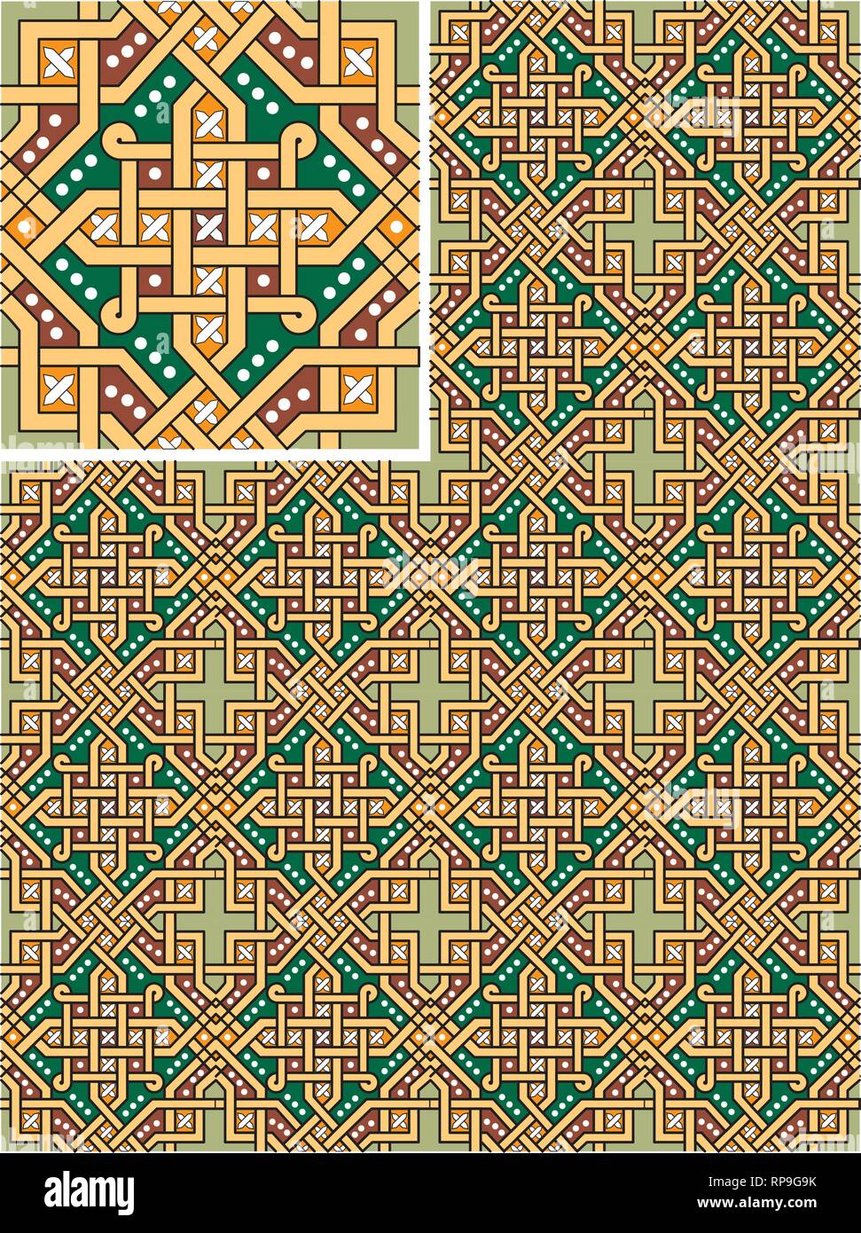 Vector - Seamless pattern stock vector, use for tiled background ...