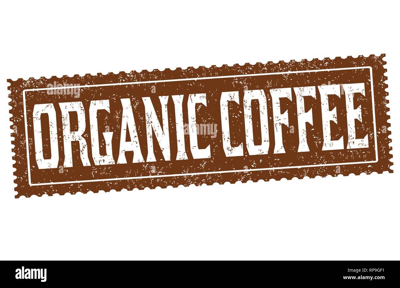 Organic coffee sign or stamp on white background, vector illustration ...