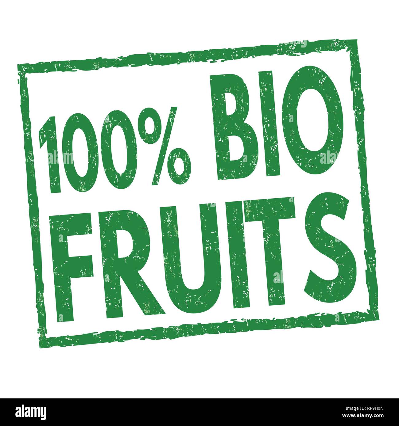 100 % Bio fruits sign or stamp on white background, vector illustration ...
