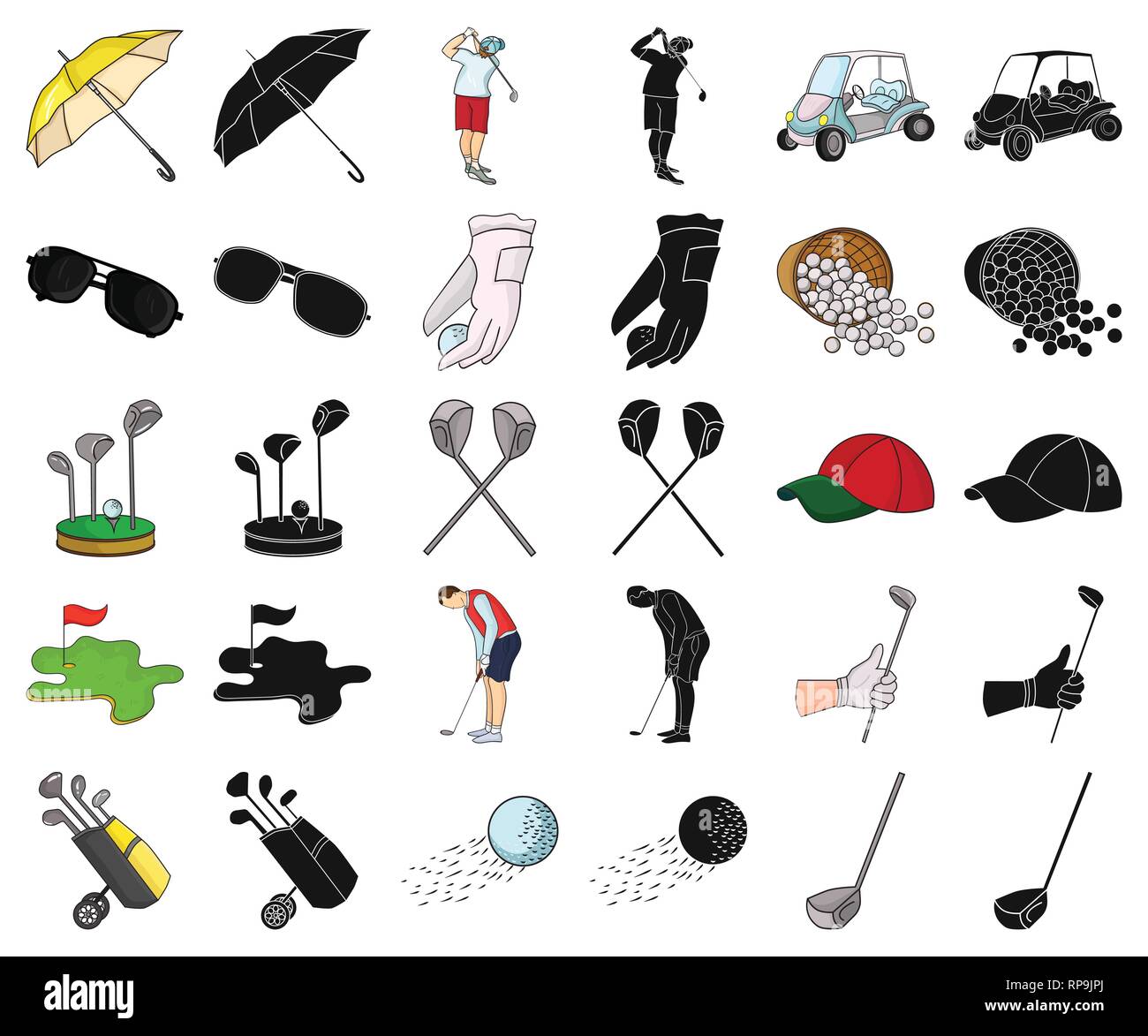 Golf course path Stock Vector Images - Alamy