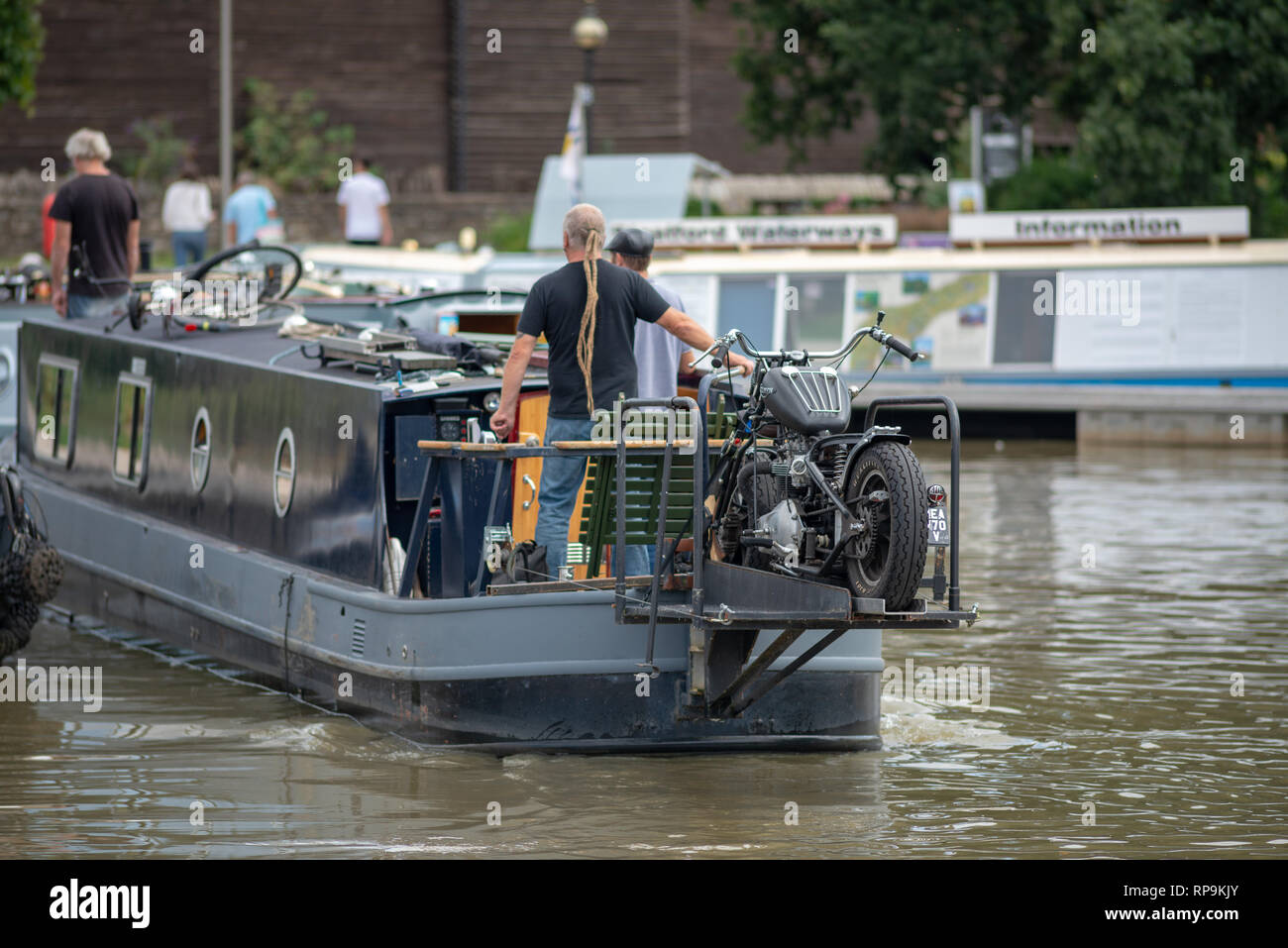 Stratford upon Avon Warwickshire England UK black Triumph motorcycle ...