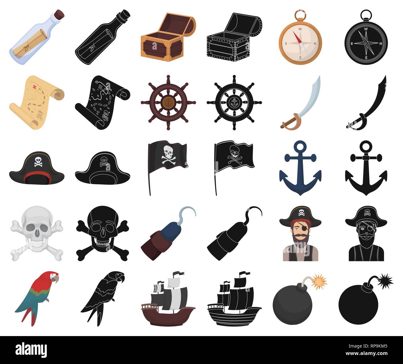 adventure,anchor,art,attributes,bottle,cartoon,black,chest,collection ...