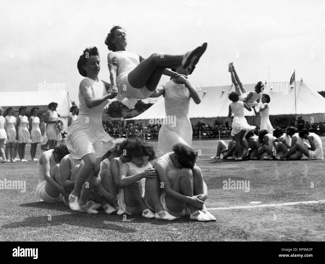 exercise outdoor, 1950 Stock Photo - Alamy