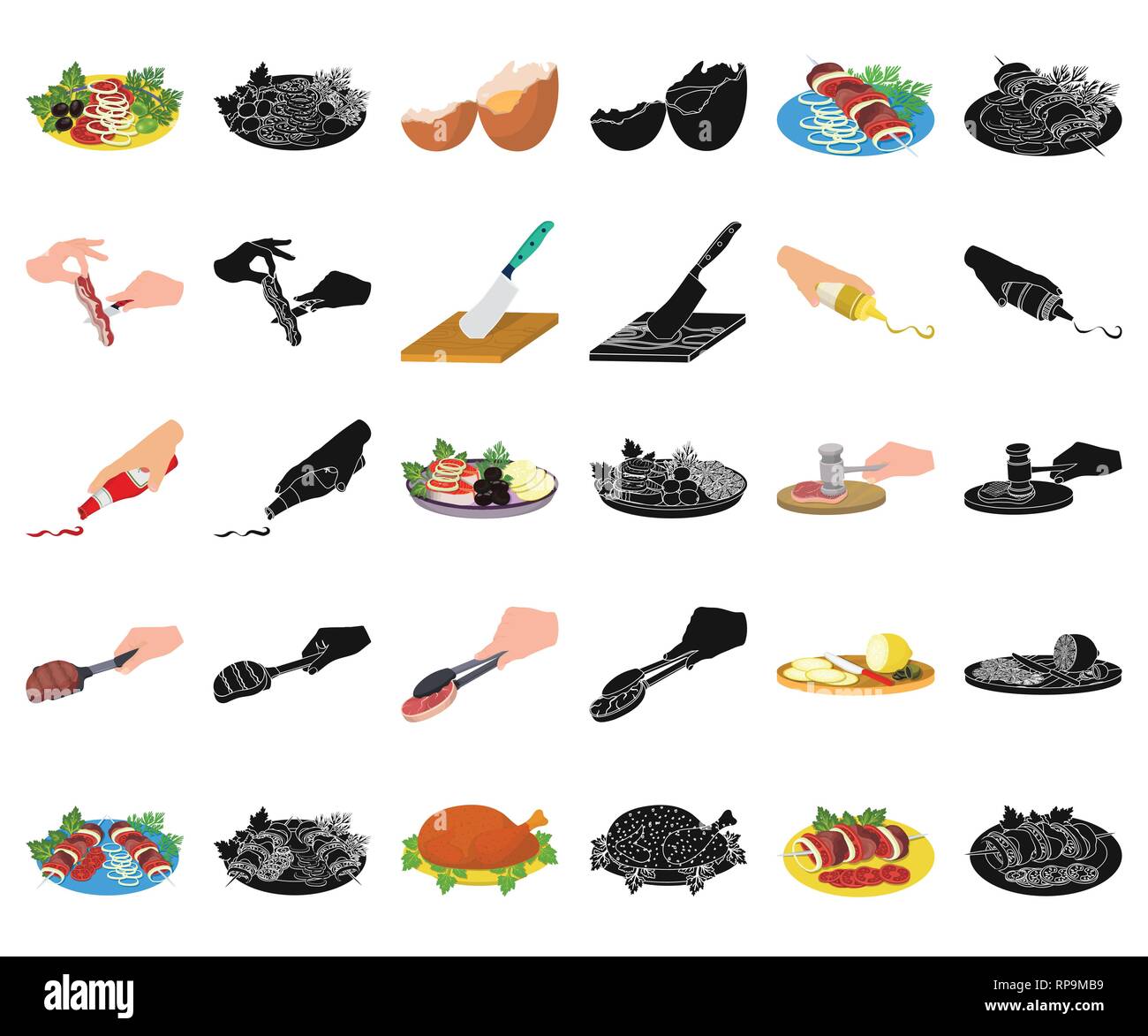 Meat processing vector vectors hi-res stock photography and images - Alamy