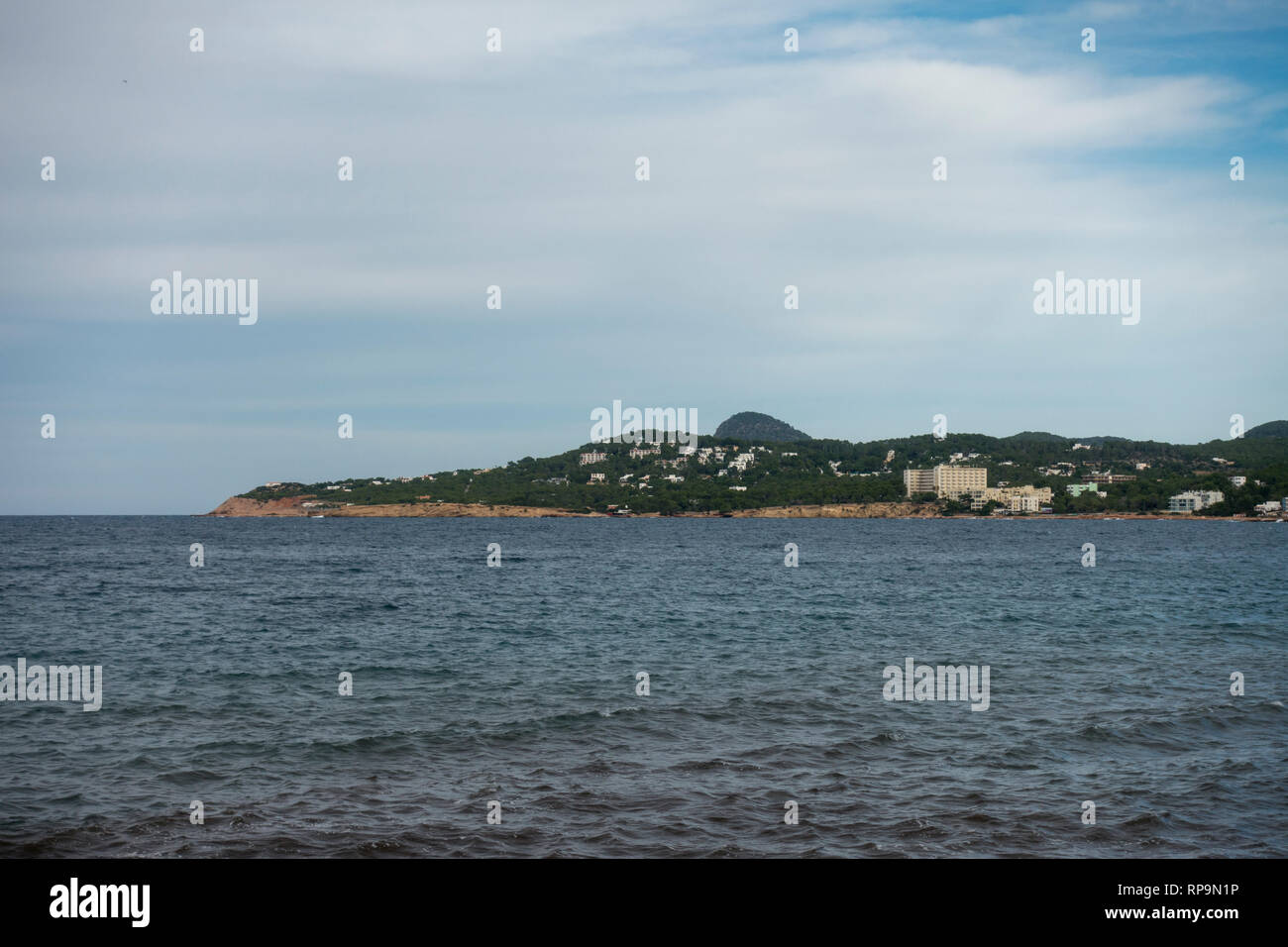The coast of Ibiza one day with very bad sea, Spain Stock Photo - Alamy