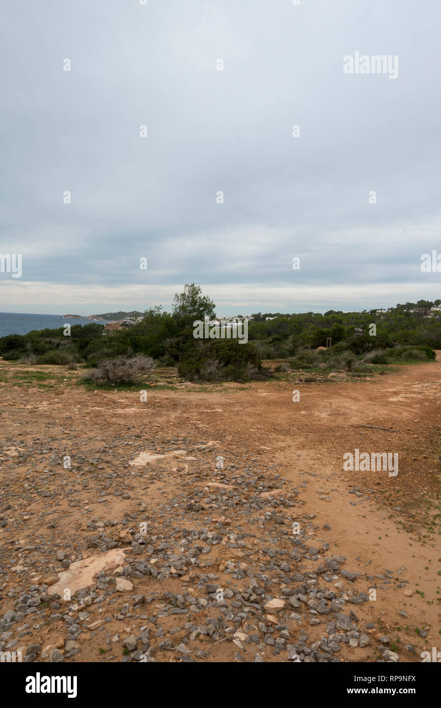 The coast of Ibiza one day with very bad sea, Spain Stock Photo - Alamy